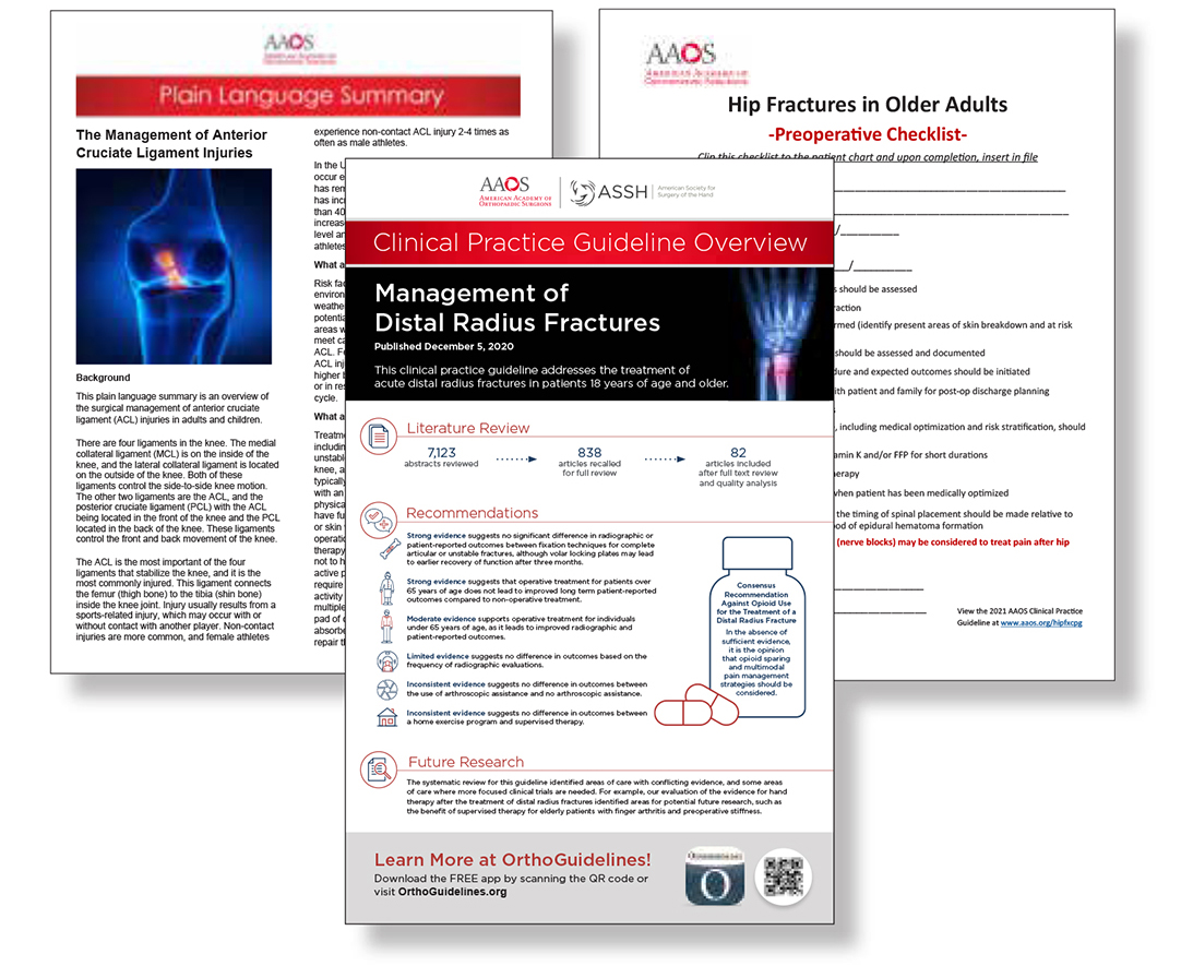 AAOS Offers Tools for Physicians to Integrate CPGs and Patient ...