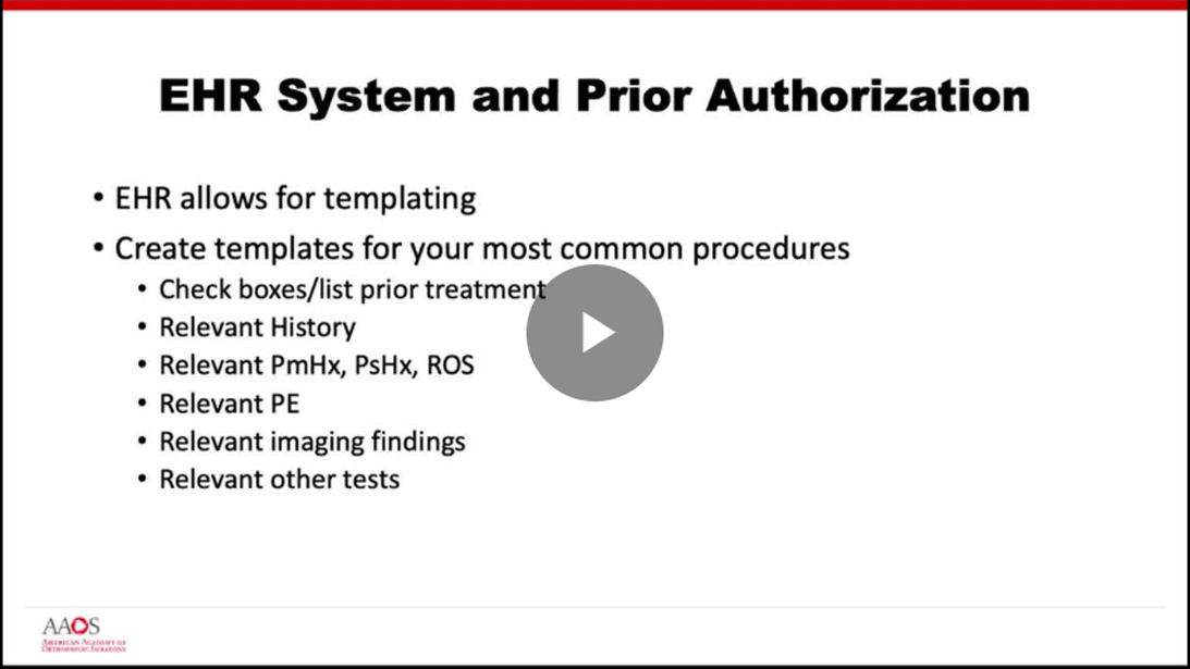 Prior Authorization Resources | AAOS